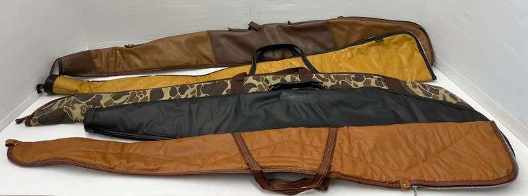 (5) Soft Gun Cases Leather and Vinyl Various Colors - Albrecht Auction ...