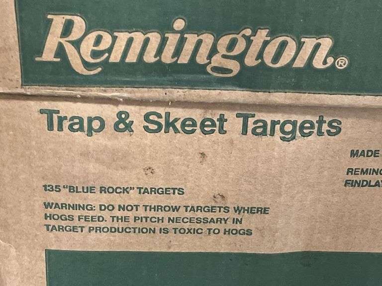 Remington clay pigeons, unopened; Black diamond sheet targets, box- 13 ...