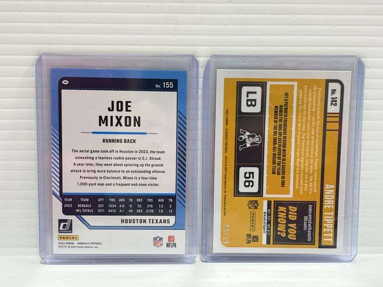 (12) NFL and college football cards, all numbered, include: Eli Manning ...