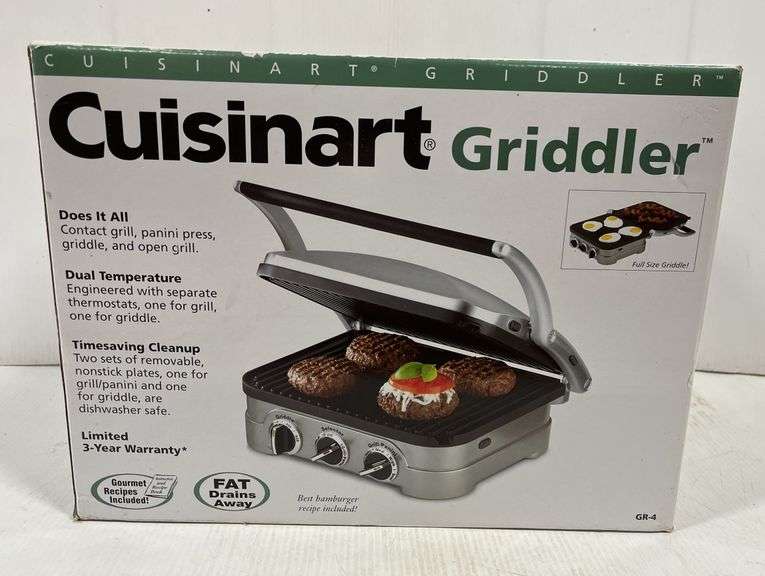 Cuisinart griddler, GR-4, box- 17"L, new in box - Albrecht Auction Service