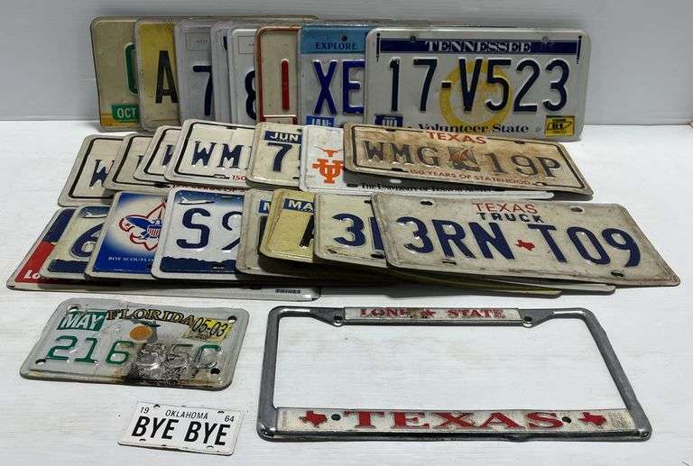 (22) Out-of-State License Plates, includes: 14- Texas, 3- California ...