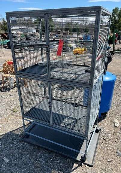 Midwest double critter nation, 24"W x 36"L x 63"H, well used, some rust ...