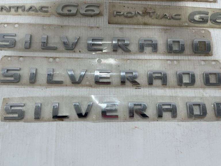 (4) Silverado tailgate emblems, (3) Pontiac G6 trunk emblems, (1) GTP ...