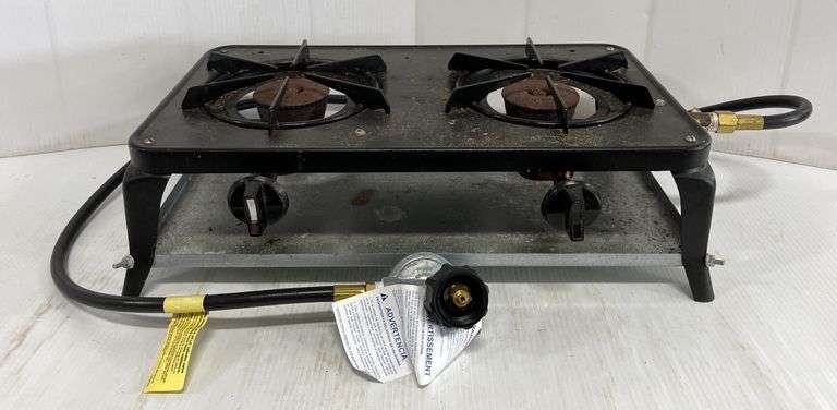 Two-burner stove top, 20"L - Albrecht Auction Service