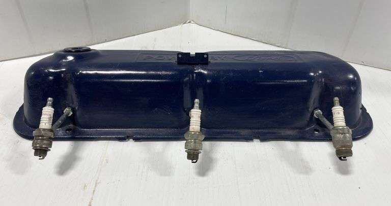 Custom Ford valve cover hat rack, 19"W, good - Albrecht Auction Service