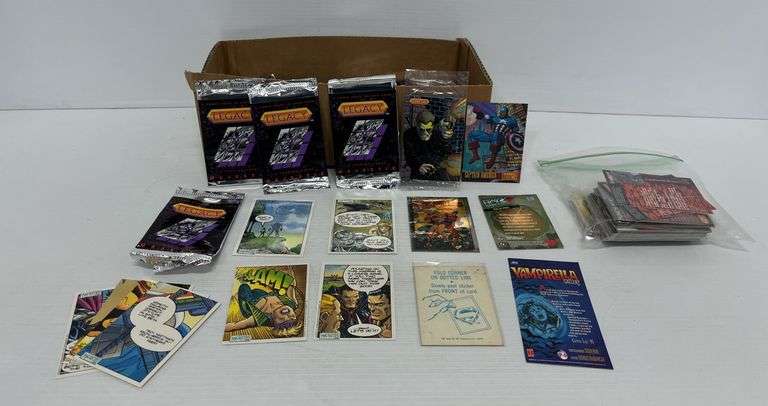 (31) Packs of Legacy trading cards, and some loose comic book cards ...