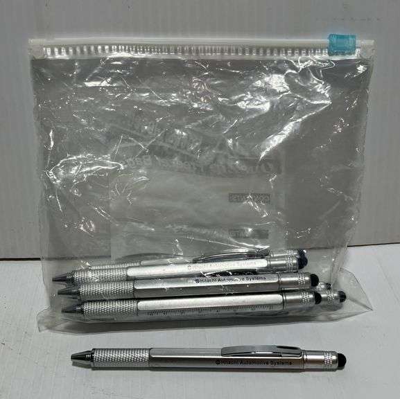 (10) Hitachi silver writing pens with built-in level, tape measure, and ...