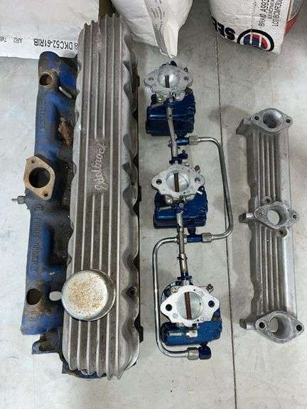 (3) Older Ford High performance engine parts, great - Albrecht Auction ...
