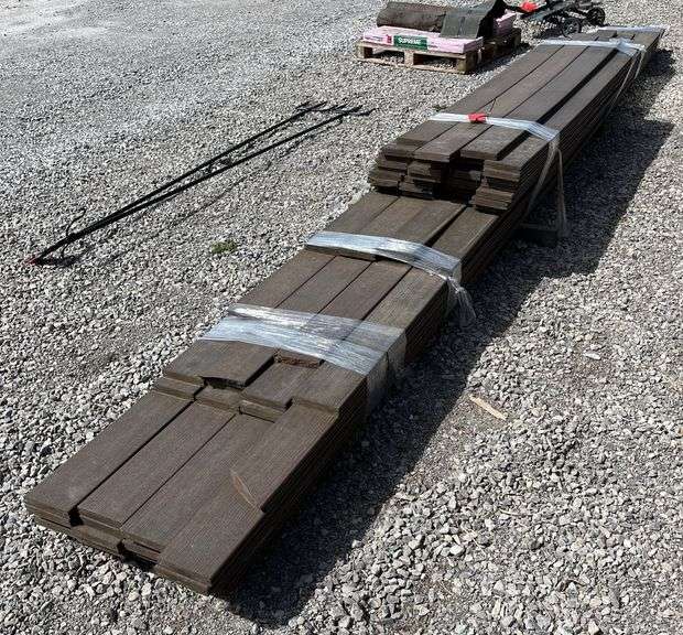 (64) Pieces of PVC decking, earthstone color, made by Fiberon Paramount ...