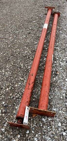 (2) Basement columns, 3" x 7'7" and 3" x 6'10", NOS with surface rust ...