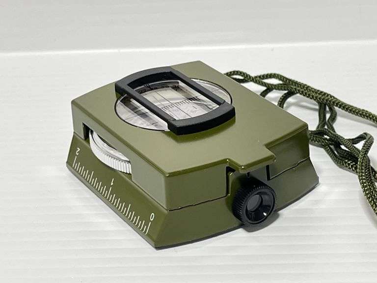 Military lensatic sighting metal compass with pouch, new - Albrecht ...