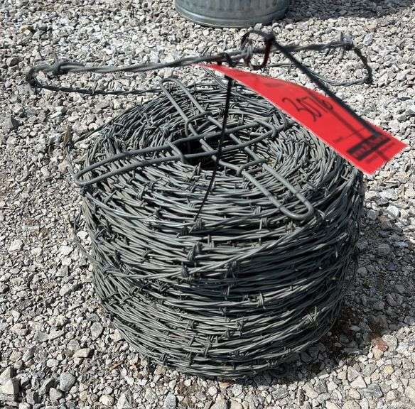 Barbed wire, 1000' spool, never used - Albrecht Auction Service