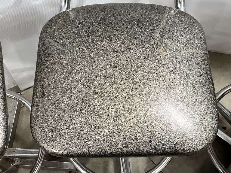 (4) Backed bar stools, 28"H to seat, good, need cleaning - Albrecht ...