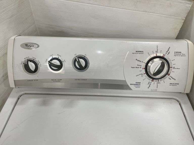 Whirlpool washer, 27"W, works as it should - Albrecht Auction Service