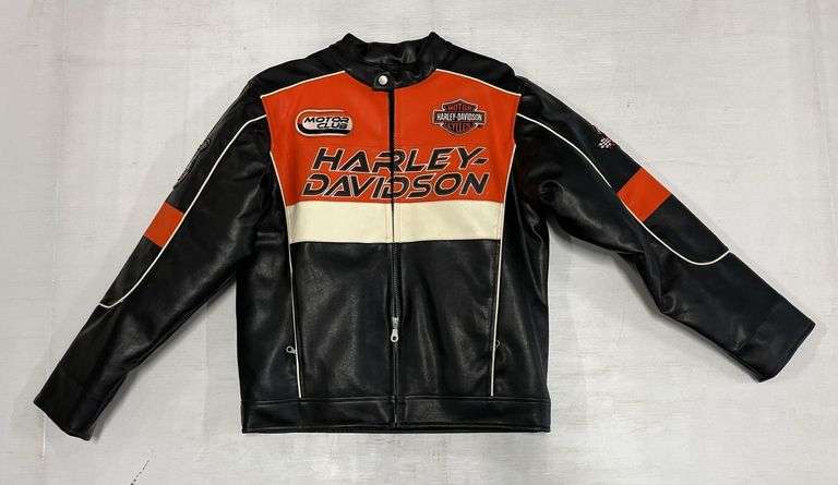 Genuine Harley-Davidson thick leather jacket, zippered pockets and ...