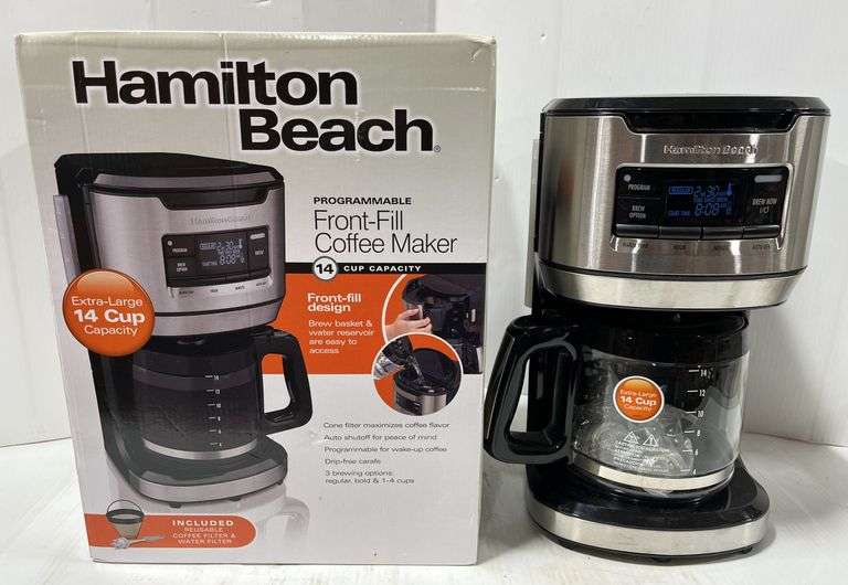 Hamilton Beach front fill coffee maker, 15 1/2"H, new - Albrecht ...