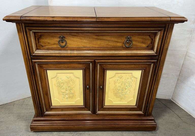 Solid wood cherry flip top buffet by Stanley Furniture VA, USA, mid ...