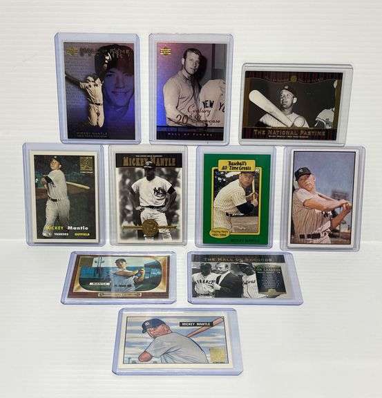 (10) Mickey Mantle collector cards, includes: 1996 Topps commemorative card no. 7, 1996 Topps ...