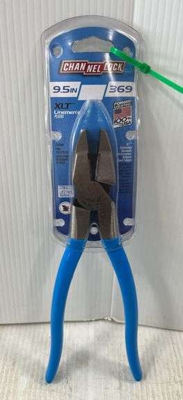 Channellock 9 1/2" XLT lineman's pliers, new - Albrecht Auction Service