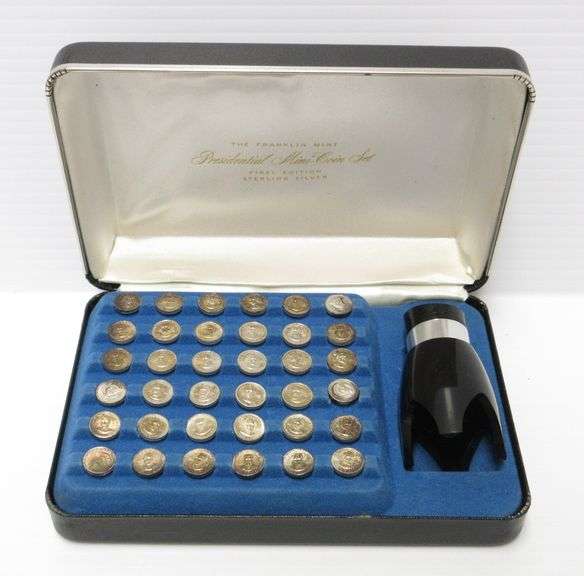 Franklin mint, Presidential Mini-Coin Set, First Edition sterling ...