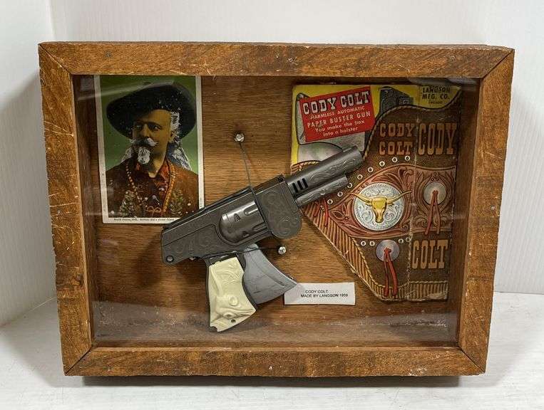 1959 Cody Colt cap gun with original box, comes in a custom shadow box ...