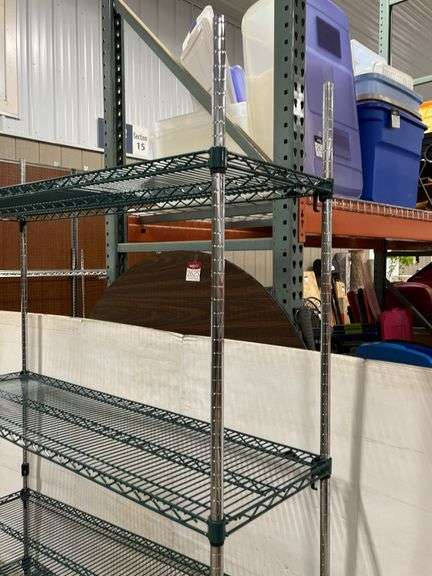 Metro shelves on wheels, 5'W x 6'H, rubber coated shelves, very good ...