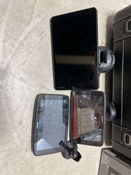 (3) GPS navigators, include: Garmin 10" GPS, Dezi Otriooo GPS, and a ...