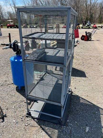 Midwest double critter nation, 24"W x 36"L x 63"H, well used, some rust ...