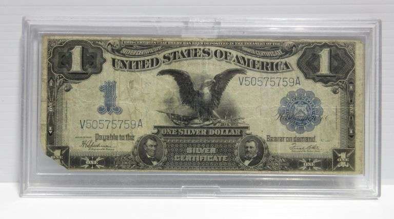 1899 Large $1 bill, great color, has a small piece of lower left corner ...