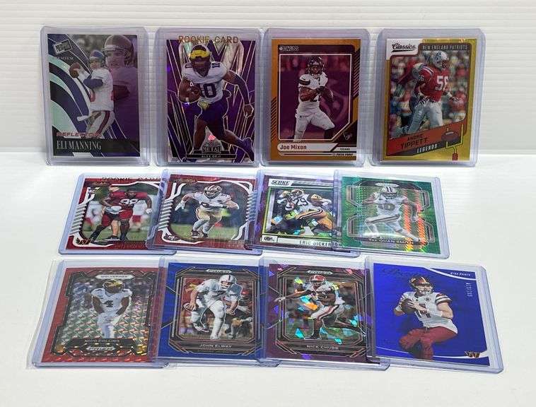 (12) NFL and college football cards, all numbered, include: Eli Manning ...