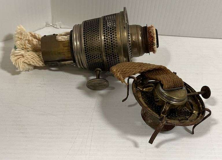 (2) Oil lamp wick assembly, Aladdin, Model No. 13, both work - Albrecht ...