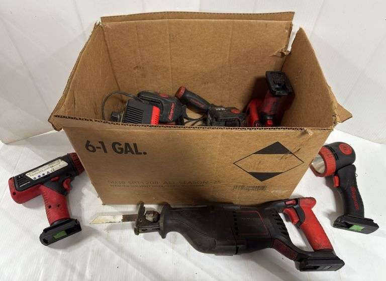 Snap-On set, includes: (2) Drills, (2) Chargers, (4) Batteries, (1 ...