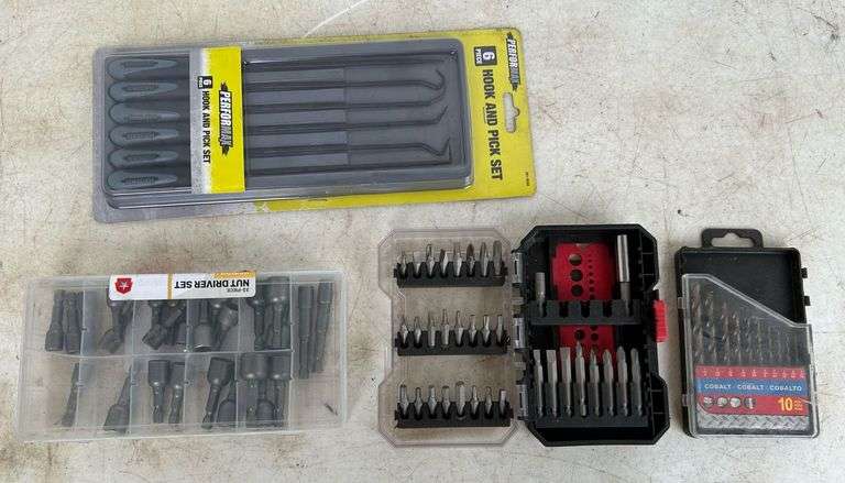 Nut Driver Set, Drill and Driver Sets and a Hook and Pick Set ...