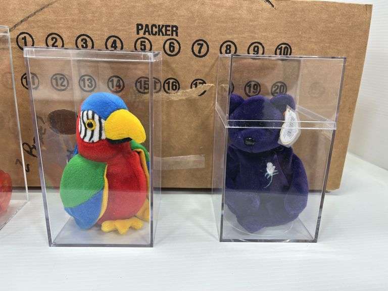 (40) Beanie Babies, cases- 8"H, like new in cases - Albrecht Auction ...