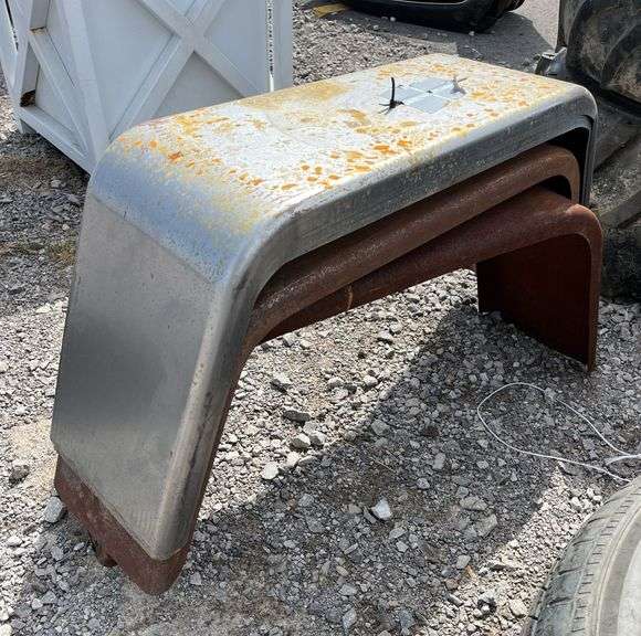 (4) Trailer fenders, 2 rusty, 30"L - Albrecht Auction Service