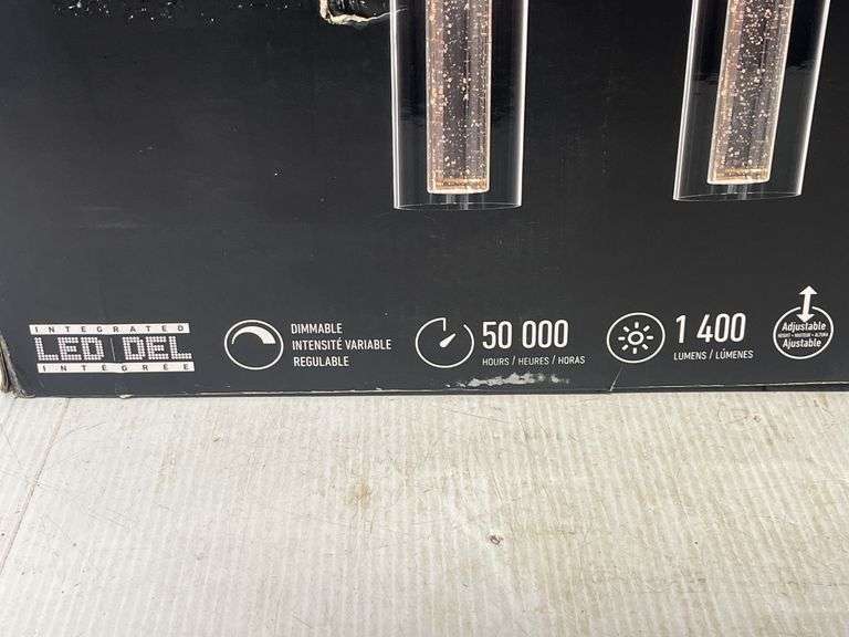 Artika Essence 4 four-light integrated LED pendant lights, glass bubble ...