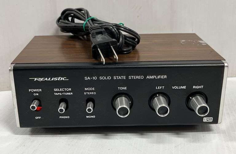 Realistic SA-10 amp, 7 3/4"L, good - Albrecht Auction Service