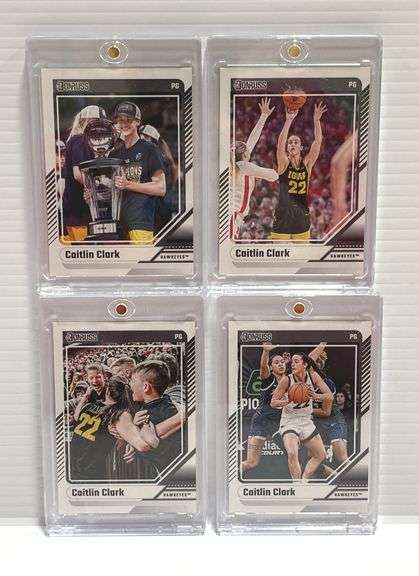 (4) Caitlin Clark college basketball cards, include: 2024 Panini ...