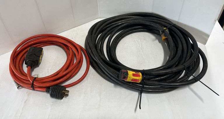 (2) Heavy Duty electrical cords, good - Albrecht Auction Service
