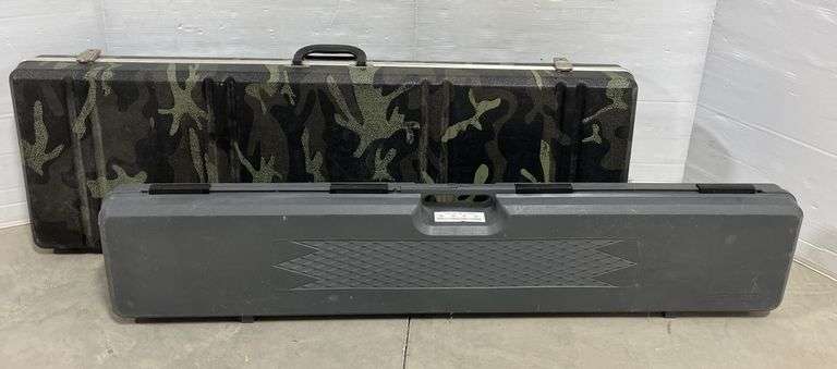 (2) Gun cases, includes: Camo case set up for compound bow and arrows ...
