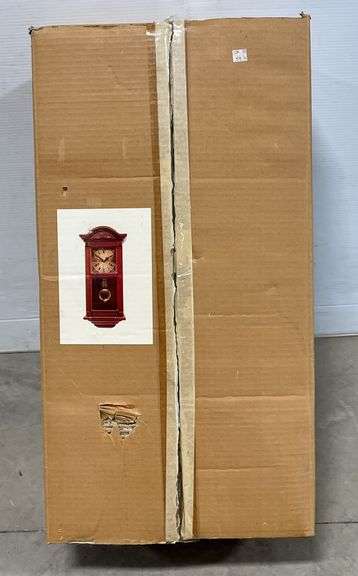31-Day Pendulum wall clock, box- 28"L, NIB - Albrecht Auction Service