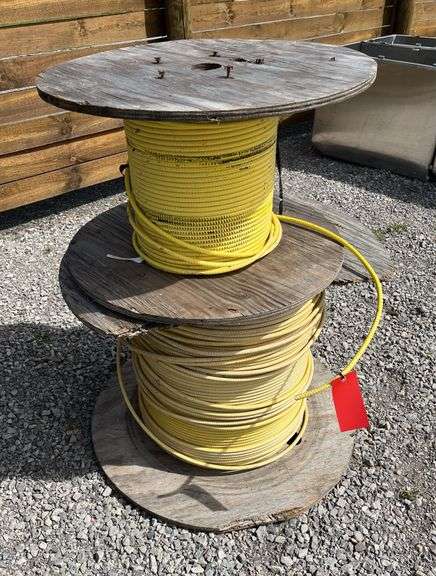 (2) Spools of fiber optic cable, 04/2015, 12 SME, TB2, partial rolls ...