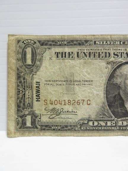 1935-A $1 Hawaii overprint note, no tears or holes - Albrecht Auction ...