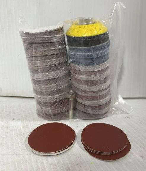 (300) Sanding discs, 2" alumina sanding pads, 80-3000 grit flocked ...