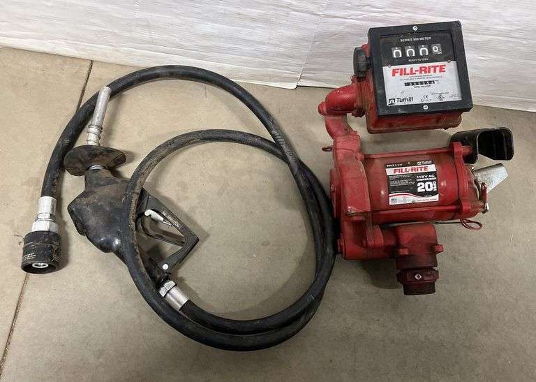 Fill-Rite Fuel Pump with Hose - Albrecht Auction Service