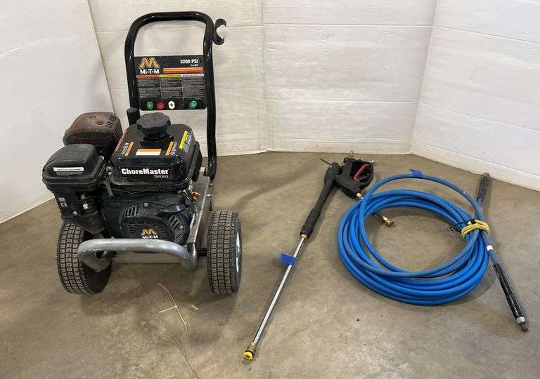 MI-T-M Power Washer, 3200 PSI, 2.4 GPM gas powered with MI-T-M 212cc OH ...