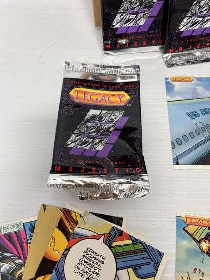 (31) Packs of Legacy trading cards, and some loose comic book cards ...