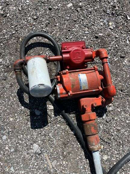 Fill-Rite pump for fuel/gas barrel, 68"H, used - Albrecht Auction Service