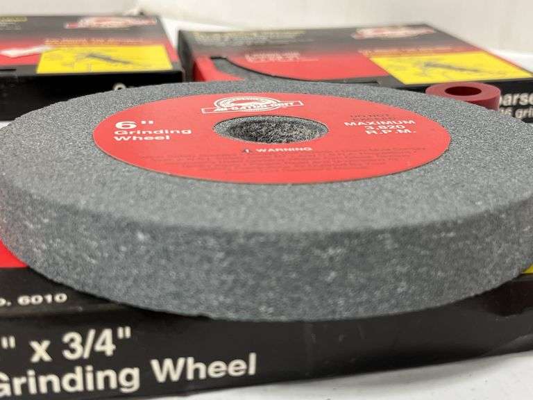 (5) Ali-Gator-Grit grinding wheels, coarse 36-grit and fine 80-grit, 6 ...