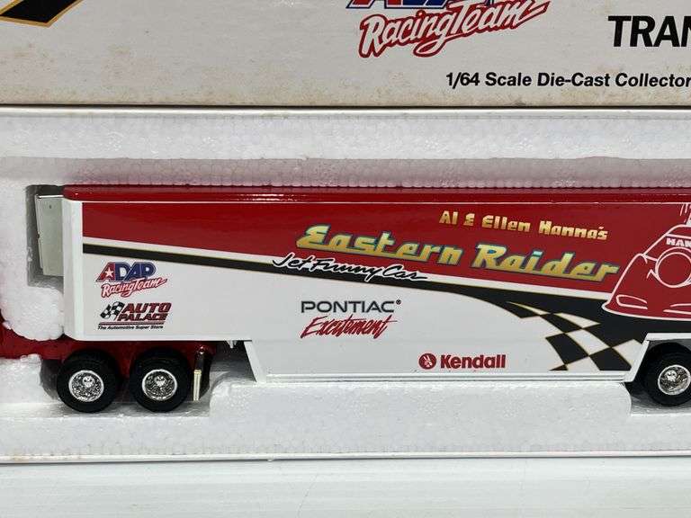 ERTL Die-Cast Metal Transporter, Eastern Raider Jet Funny Car, ADAP Racing Team Al & Ellen Hanna ...